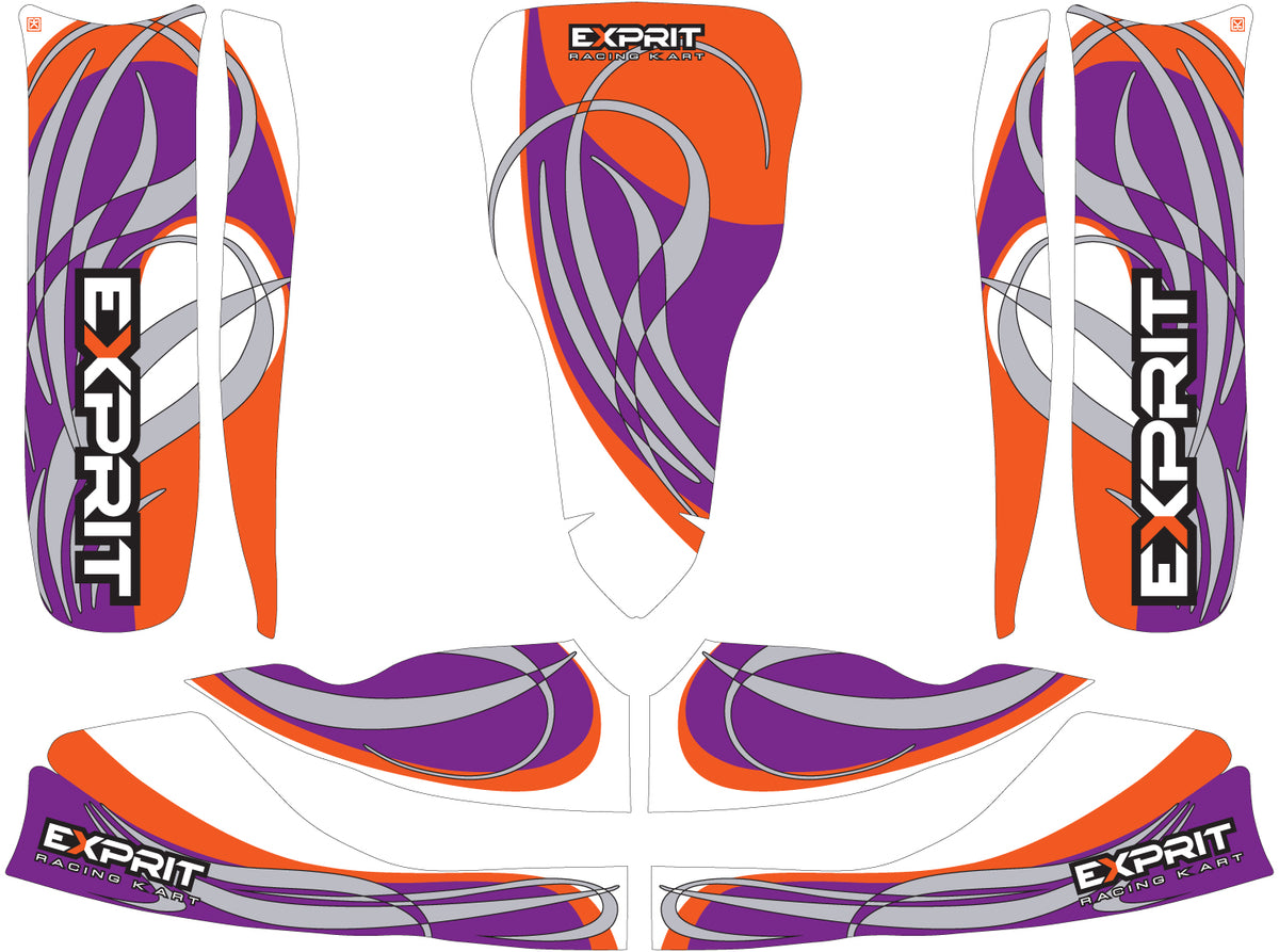Exprit Sticker Kit - Suits M6 Bodywork(Old Design) - OTK – Karting Central