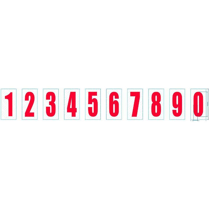 Number Stickers White/Red Nassau - Kartech – Karting Central